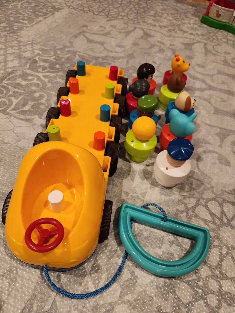 Battat | Toys | Battat Kids Pullalong Yellow Bus Train With Animal ...